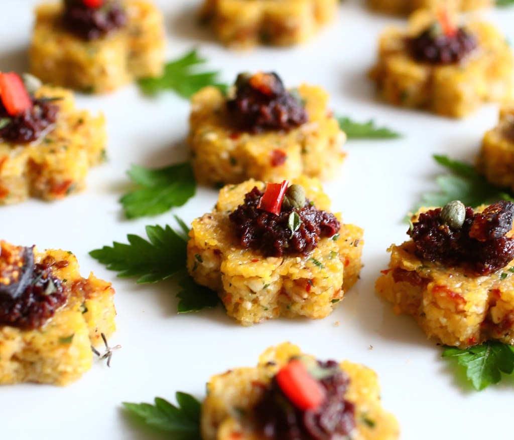 Buckwheat Polenta Fleurettes with Tapenade Noir – PETIT WORLD CITIZEN